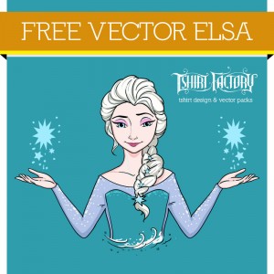 Free vector download Elsa from hit animation movie Frozen