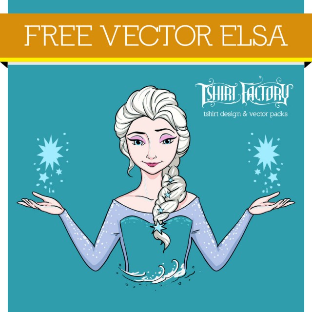 Free vector download Elsa from hit animation movie Frozen
