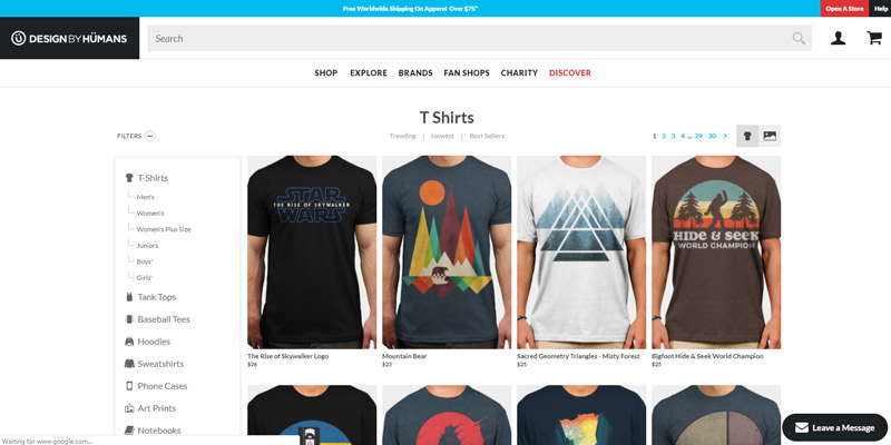 The best 15 t-shirt online stores. Check on and pick your favourite